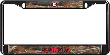 Craftique UGA Georgia Bulldogs Black Metal CAMO License Plate Frame ...