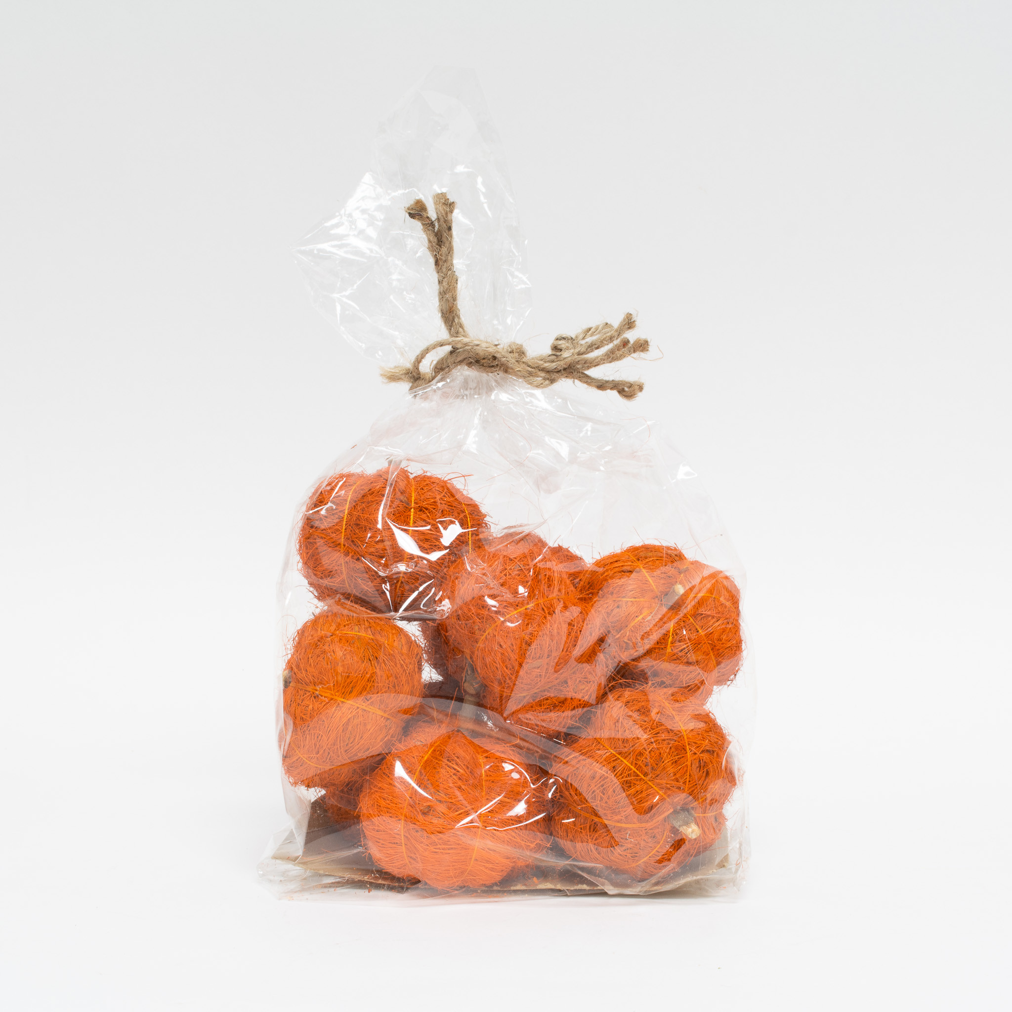 COCO FIBER PUMPKINS ORANGE - 9 PIECES - Mills Floral Company