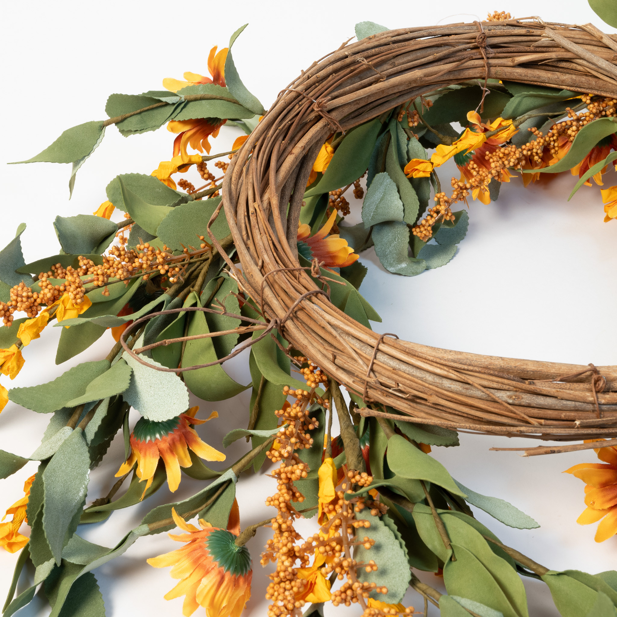 SUNFLOWER WREATH - 16 INCH - Mills Floral Company