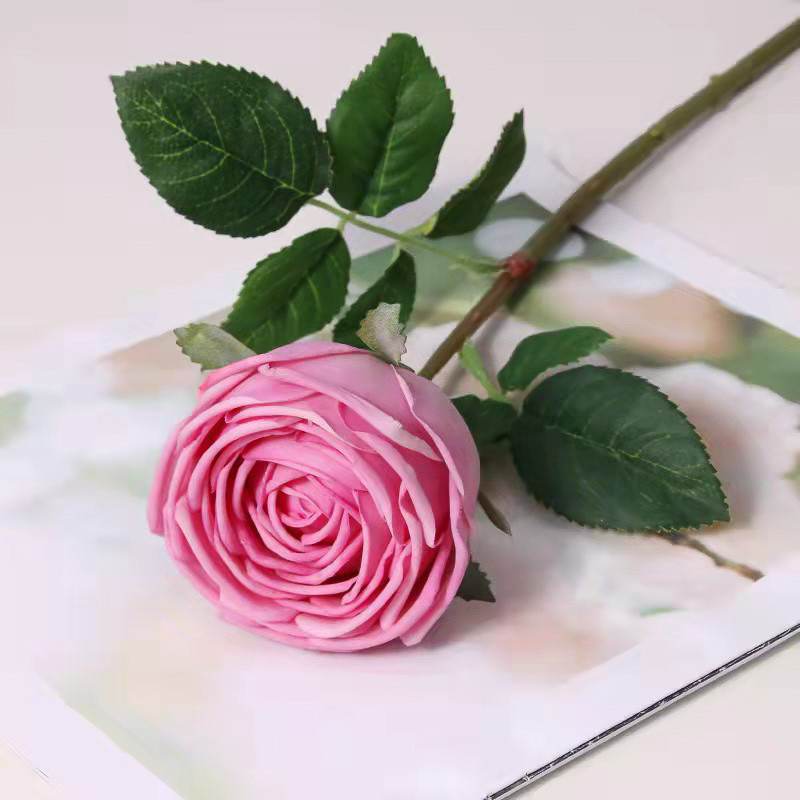 REAL TOUCH GARDEN ROSE - MAUVE 17 INCH - Mills Floral Company