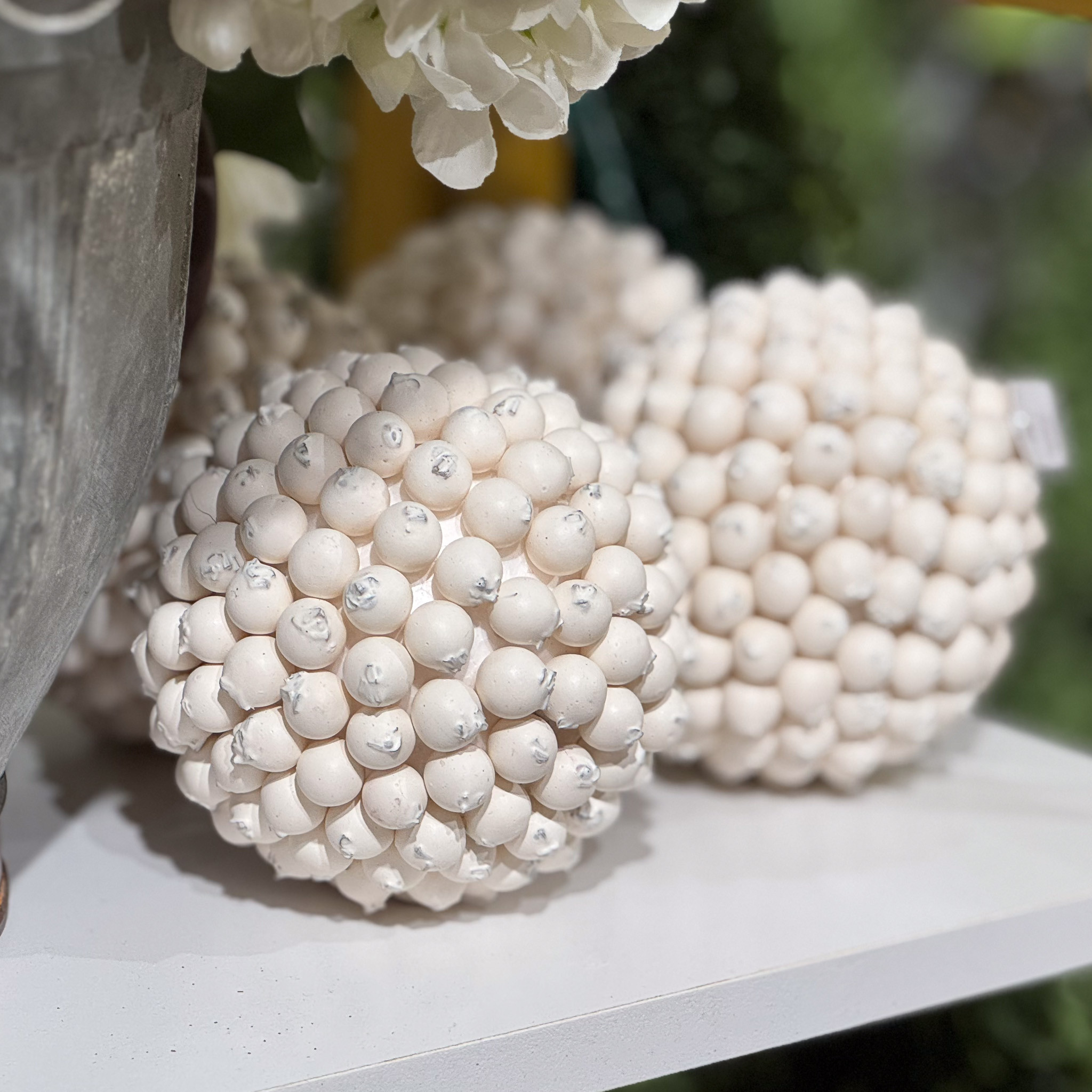 BERRY BALLS - PEARL - 4 INCH - Mills Floral Company