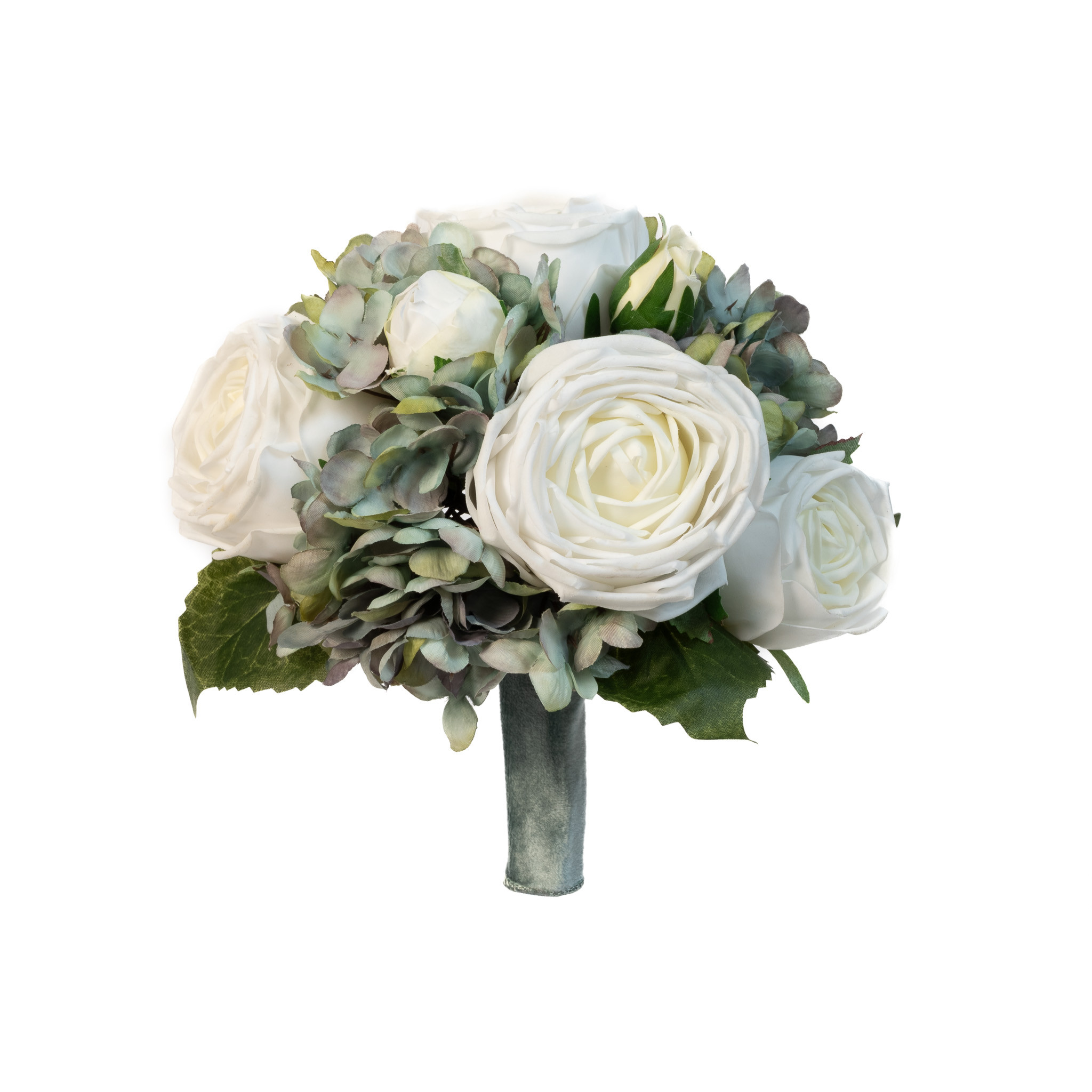 WHITE ROSE & HYDRANGEA MIST BOUQUET - Mills Floral Company