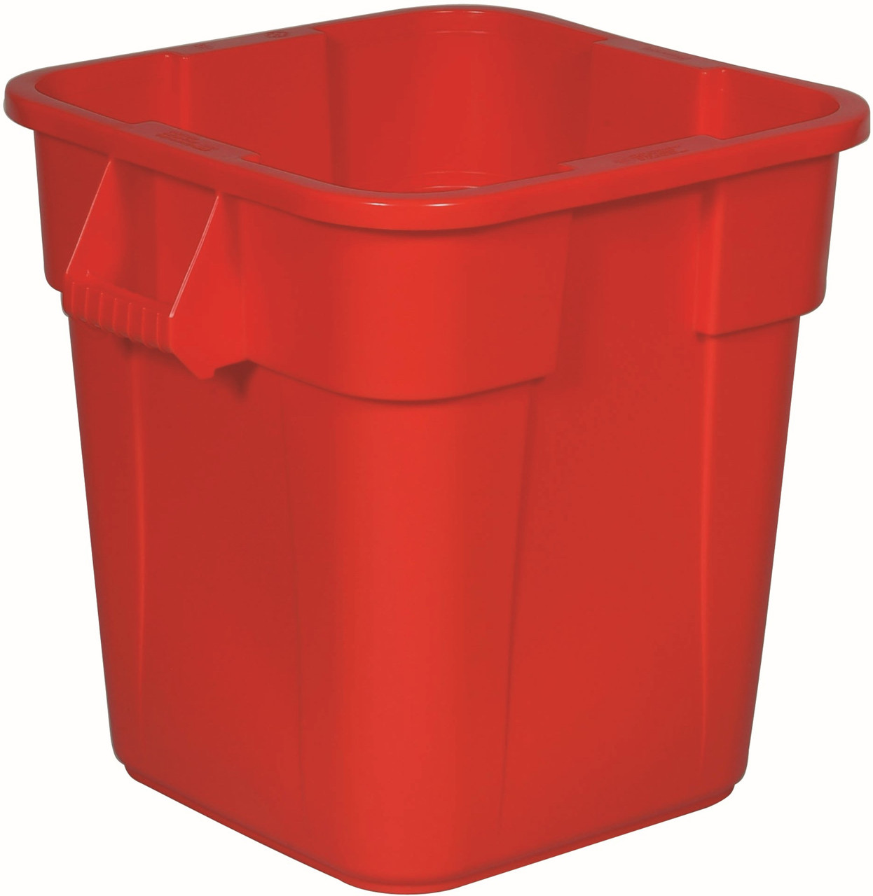 Rubbermaid Square BRUTE Container - 106 Ltr - Red - Wheelie Bin Warehouse