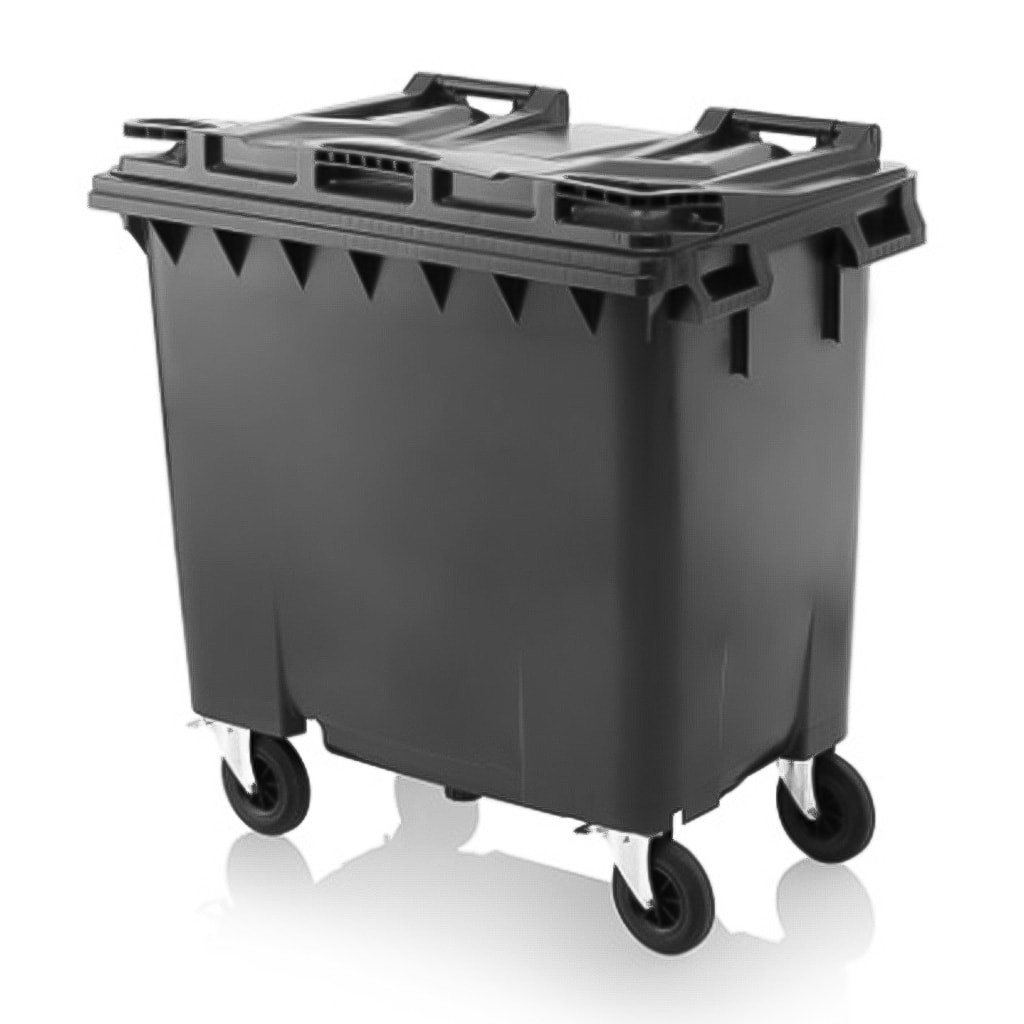 Black Wheelie Bin - 770 Litre