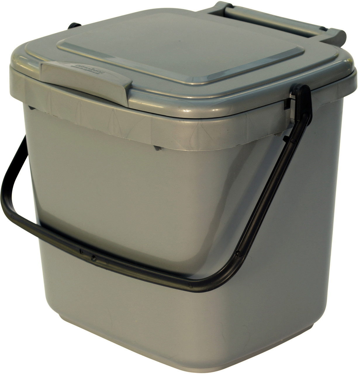 Kitchen Food Waste Caddy - 7 Ltr - Silver - Wheelie Bin Warehouse