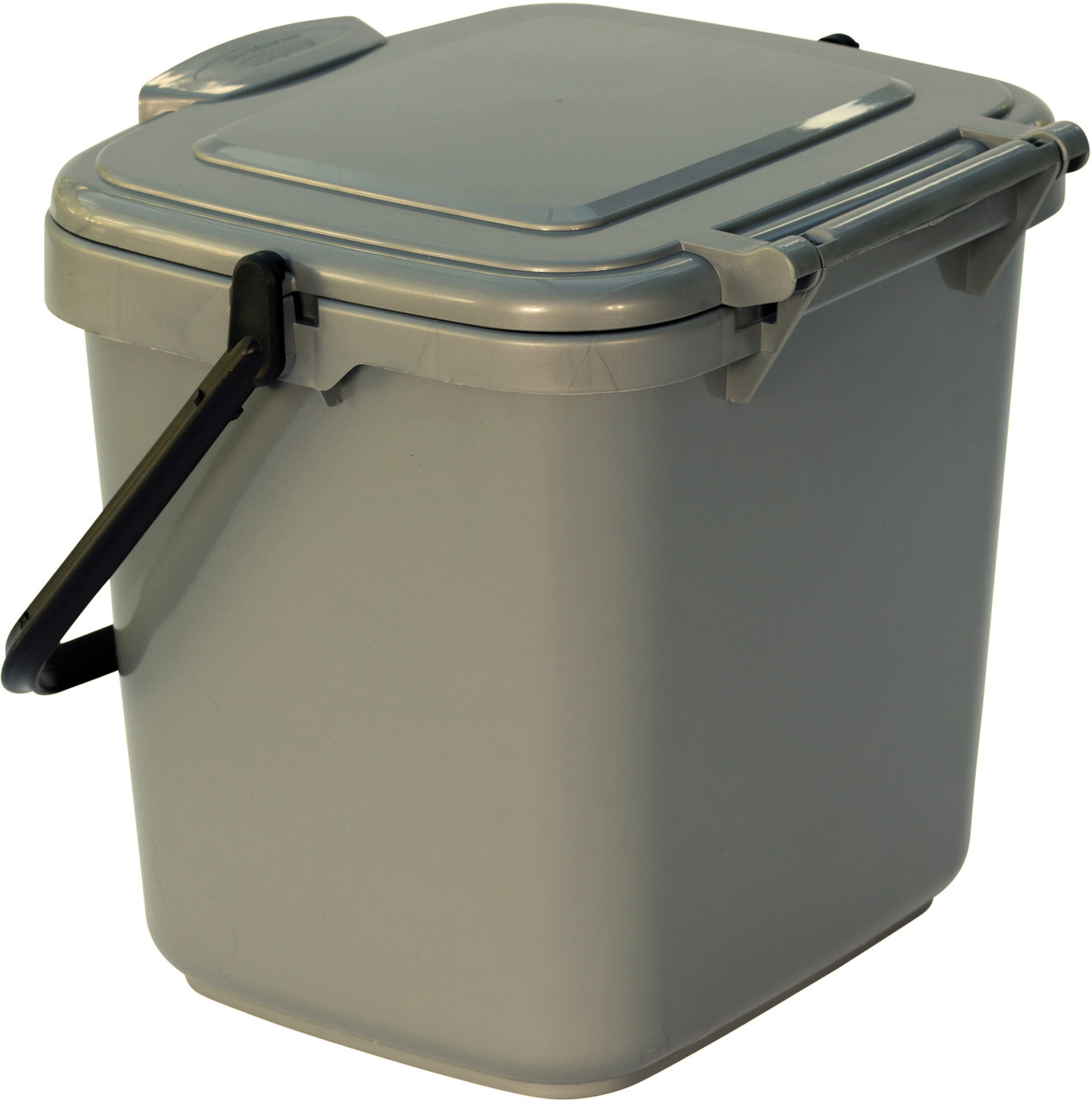 Kitchen Food Waste Caddy - 7 Ltr - Silver - Wheelie Bin Warehouse