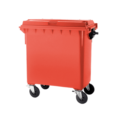 Red Wheelie Bin - 660 Litre