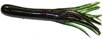 4" Flipp'n Tube Black Neon Chartreuse - Gambler Lures