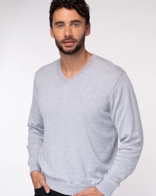 Alashan Cashmere Cotton Cashmere Classic V Neck Pullover Island Pursuit