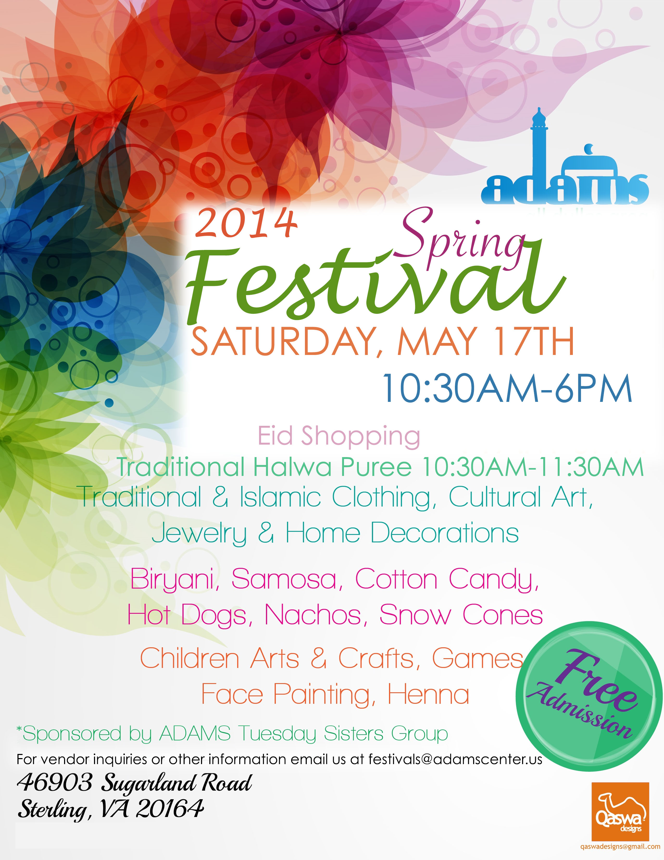 ADAMS spring fetival in Sterling Virginia - Attar Mist LLC