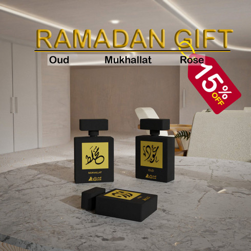Asghar Ali Premium Perfume Gift Set – Mukhallat, Oud, and Ward Collection (3 x 100ML EDP)