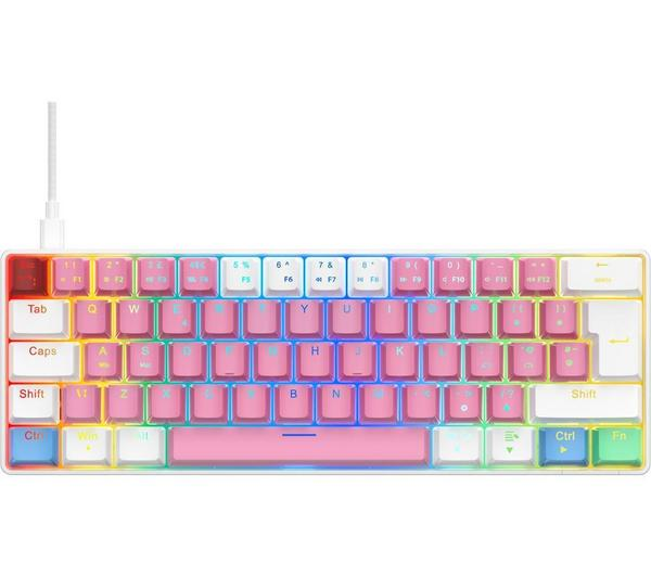 NOS C-450 Mini Pro Mechanical Keyboard RGB Limited Edition Cotton Candy ...