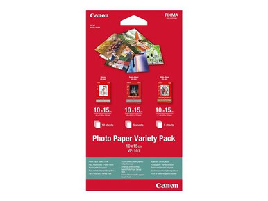 Canon VP-101 Printer Photo Paper Variety Pack 4x6 - 20 Sheets - TAB Retail