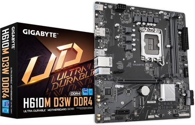 Gigabyte H610M D3W DDR4 Motherboard Intel LGA 1700 Micro-ATX - TAB Retail