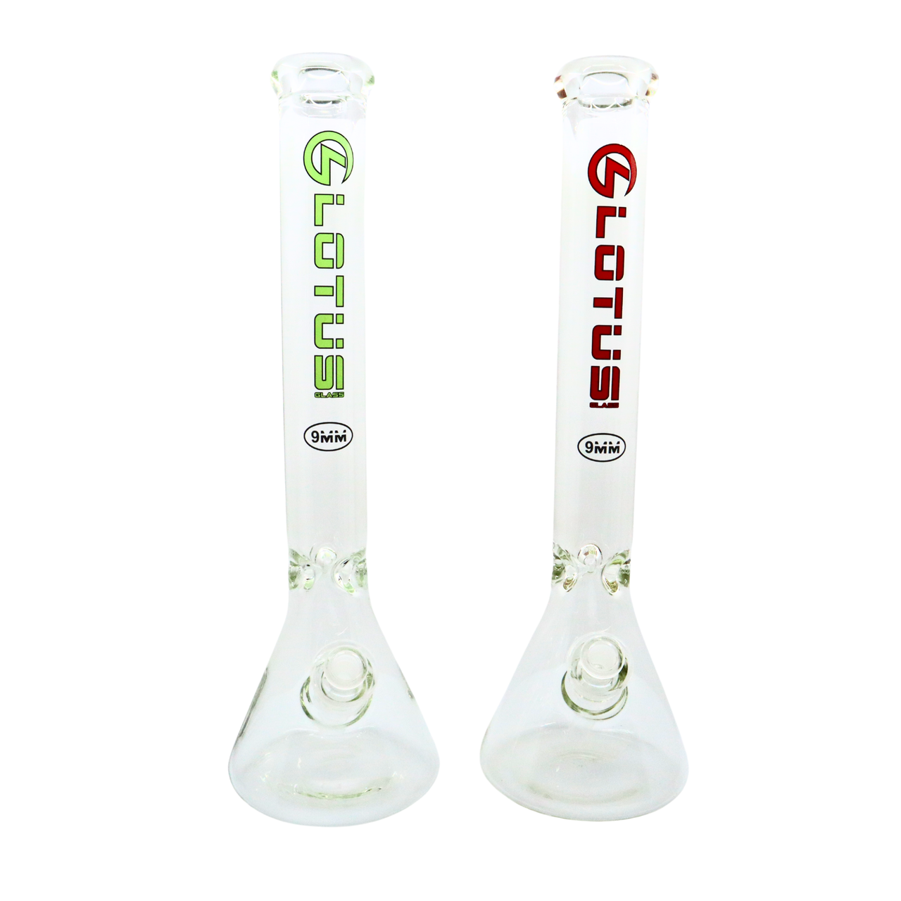 18" 9mm Lotus Logo Beaker Water Pipe