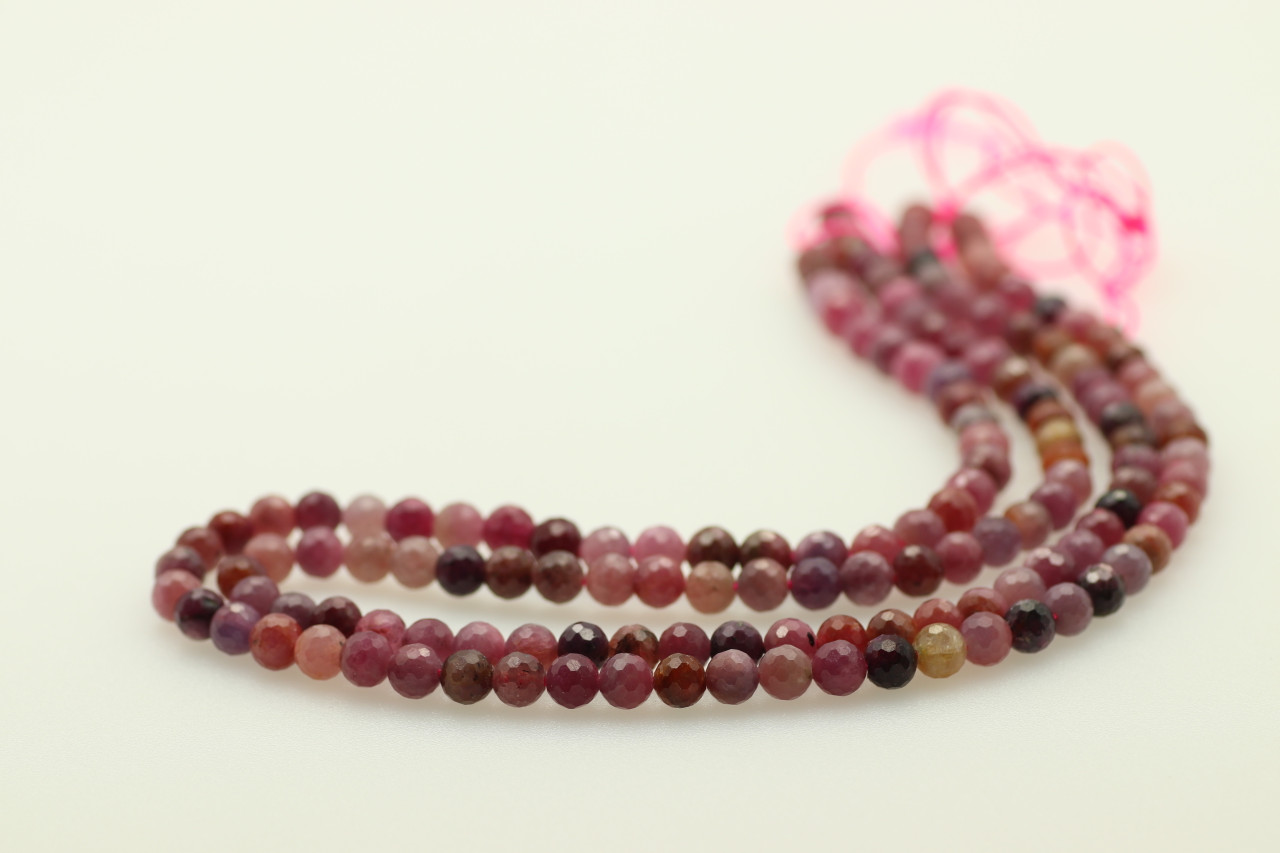 Ruby, Natural, 6mm Faceted Round - Beauty in the Bead
