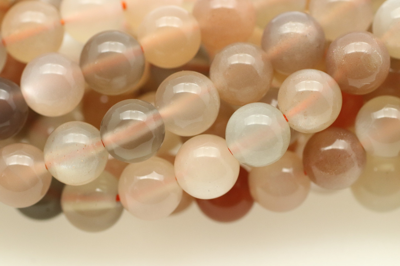 Moonstone, Multicolor, Smooth Round in sizes 4mm, 6mm, 8mm & 10mm ...