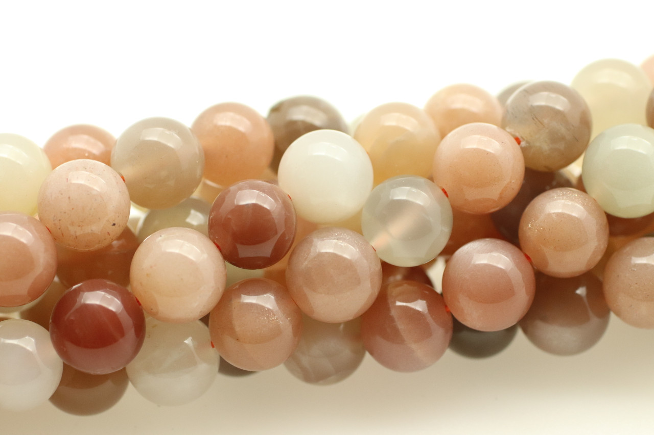 Moonstone, Multicolor, Smooth Round in sizes 4mm, 6mm, 8mm & 10mm ...