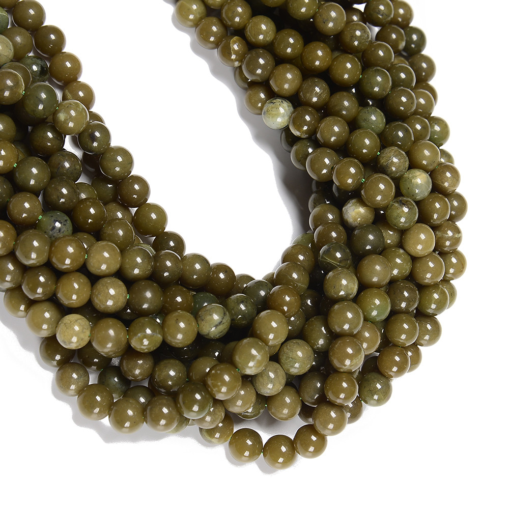 Jade, Nephrite, Canadian, Smooth Round in sizes 4mm, 6mm, 8mm & 10mm ...