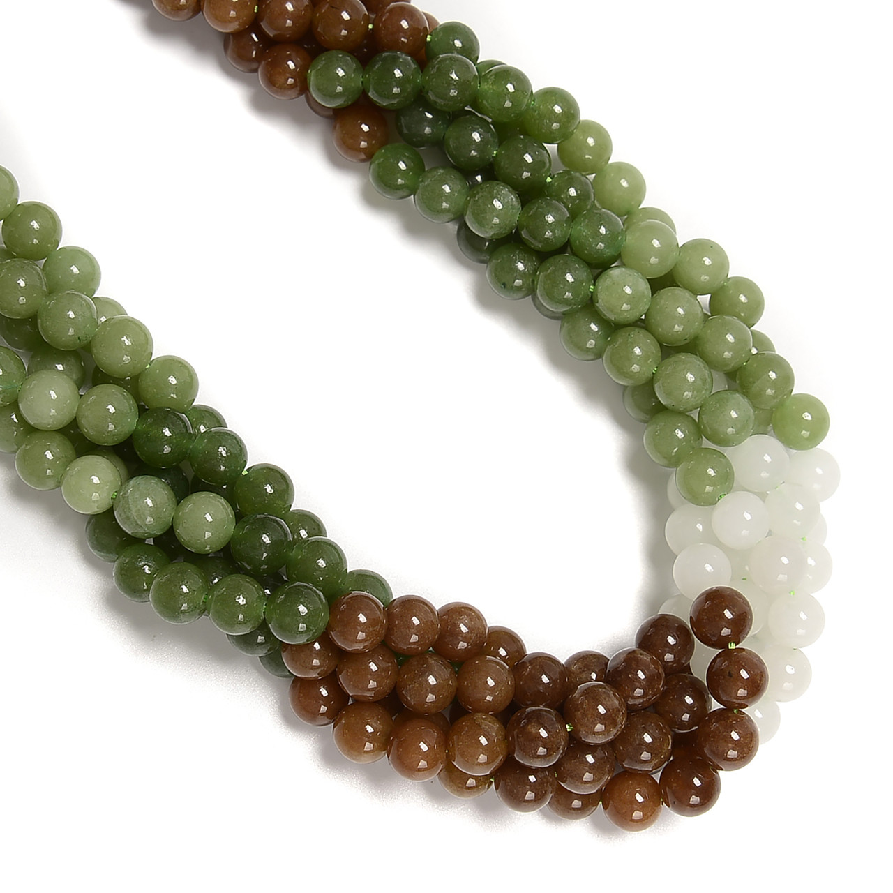 Jade, Hetian, Smooth Round in sizes 6mm, 8mm & 10mm. Priced Per Strand