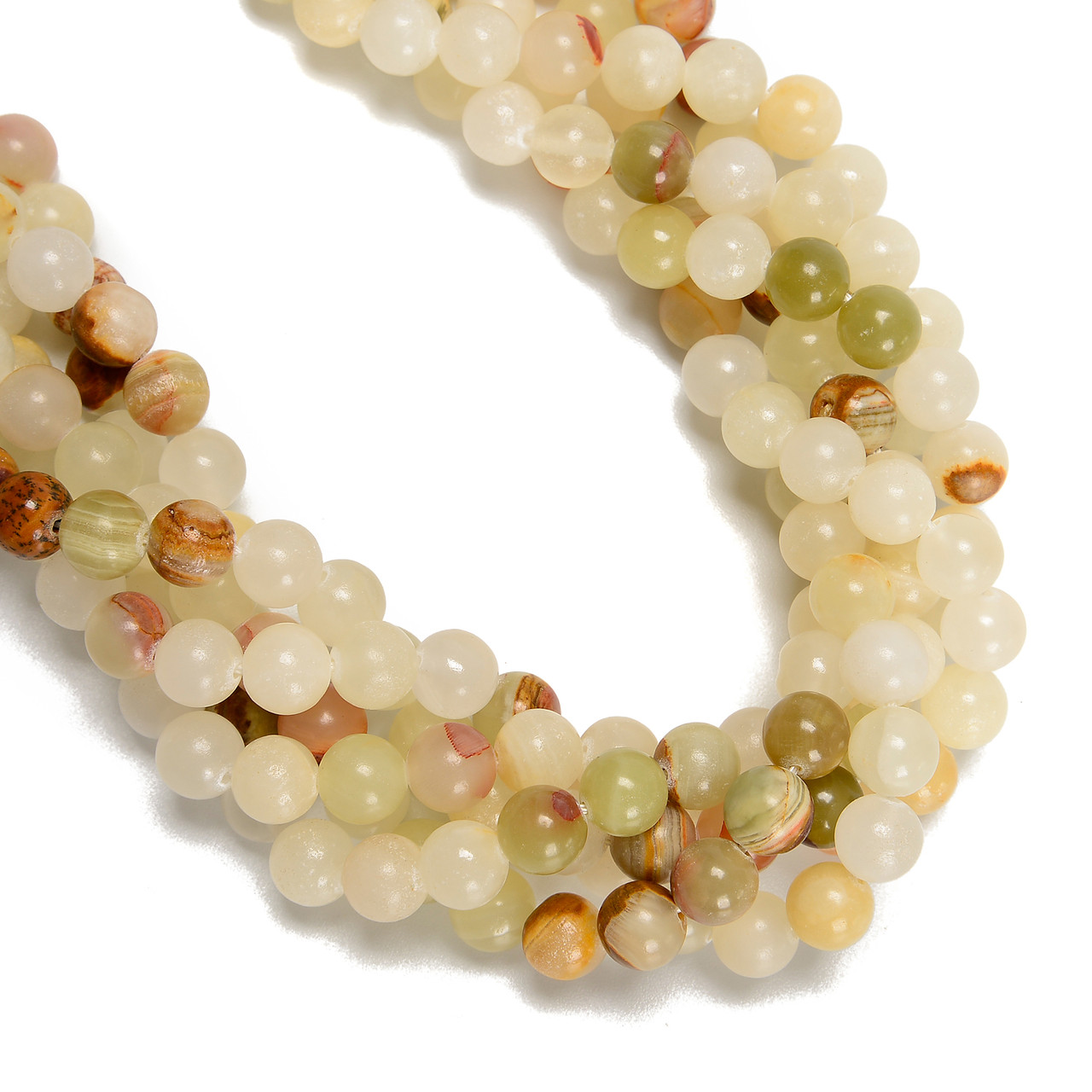 Calcite, Green & Yellow, Natural, Smooth Round in sizes 6mm, 8mm & 10mm ...