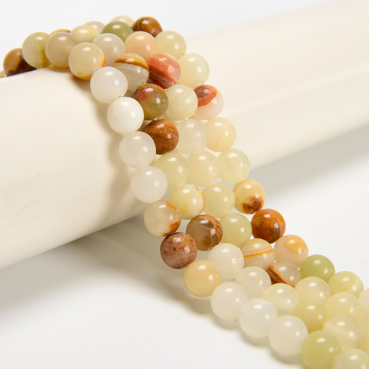 Calcite, Green & Yellow, Natural, Smooth Round in sizes 6mm, 8mm & 10mm ...