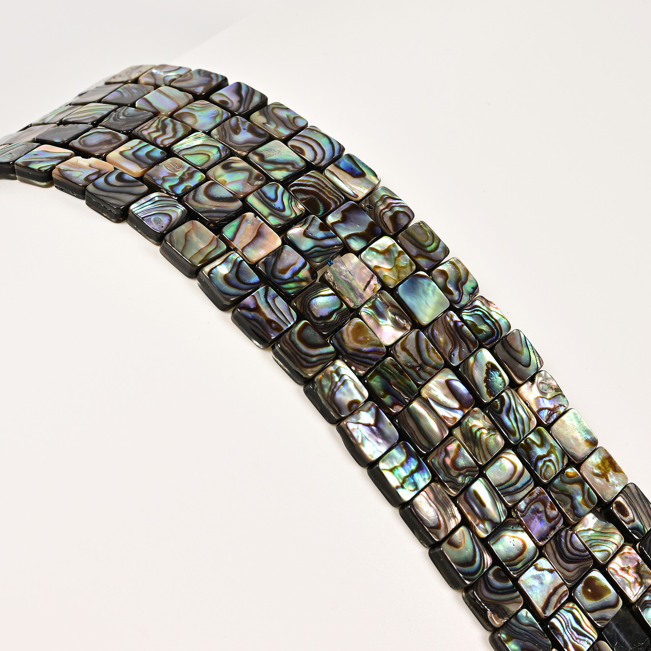 Abalone, Shell, Square, One 8mm Strand