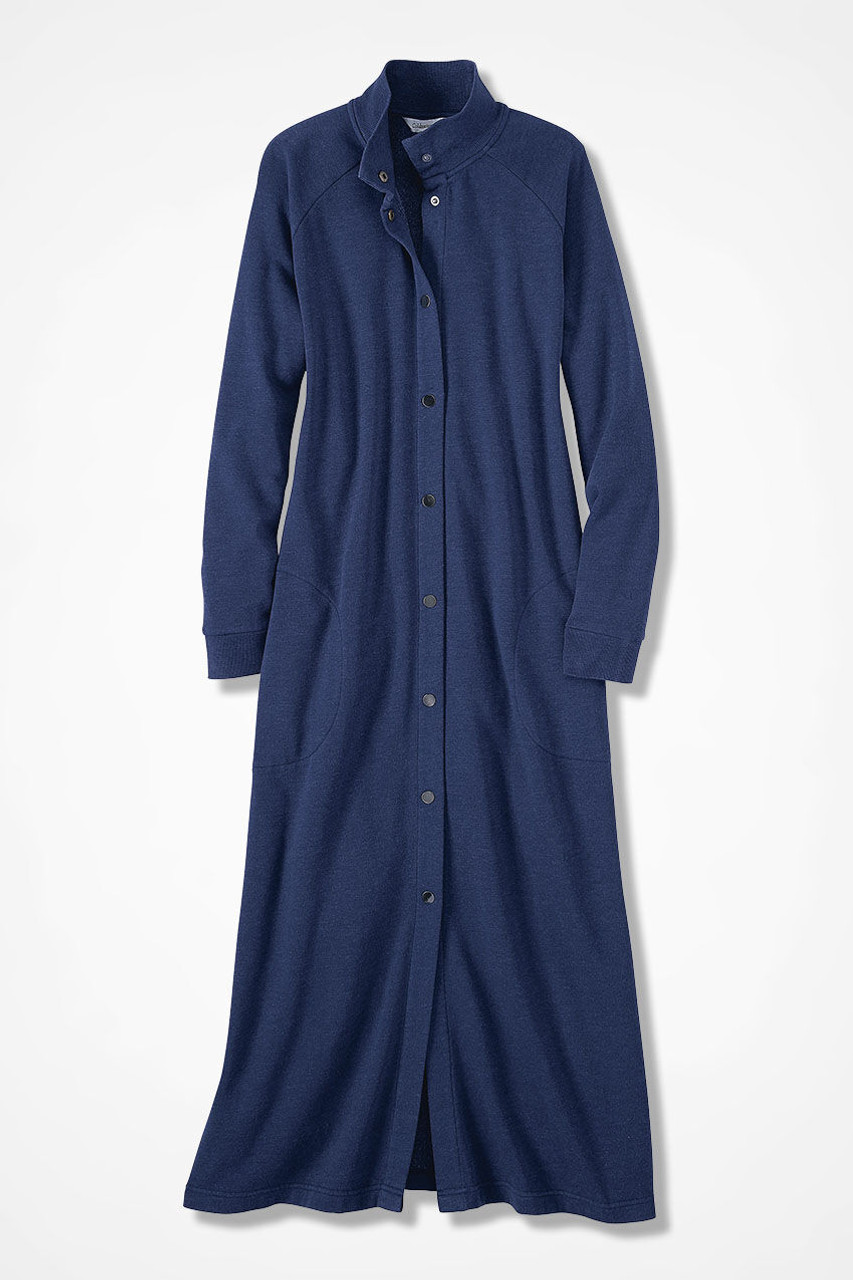 Snap-Front Sweatshirt Lounger - Coldwater Creek