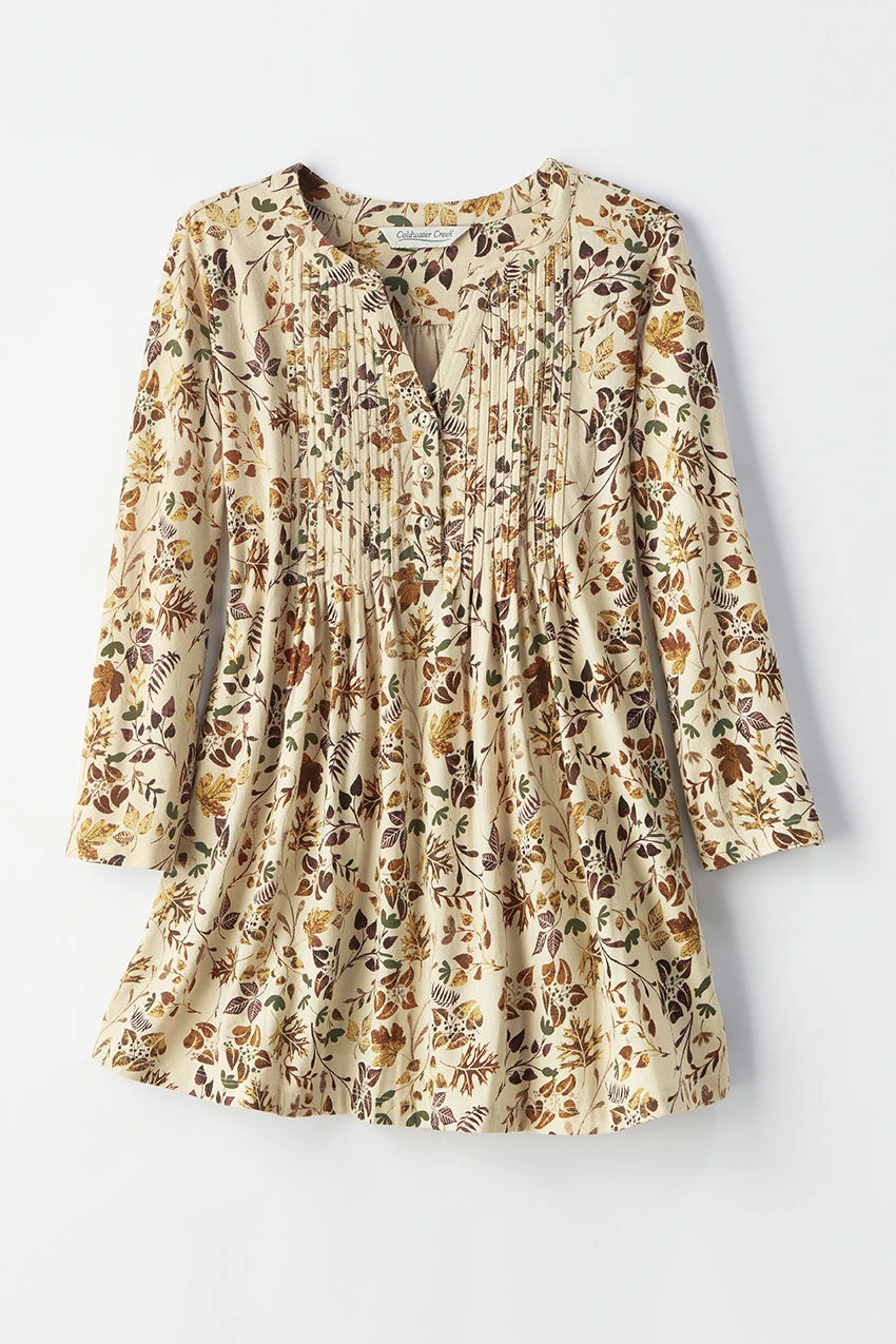 Lana Pintuck Henley Tunic - Coldwater Creek