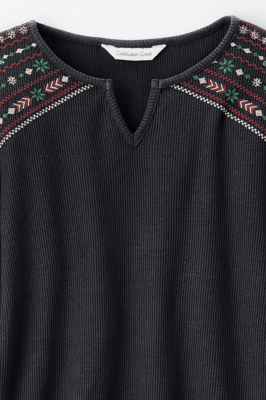 Wintertide Waffle Tee - Coldwater Creek