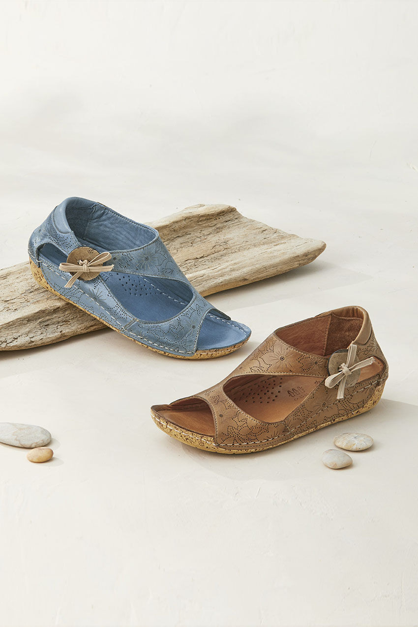 Lorelle Leather Sandals by Spring Step® - Coldwater Creek