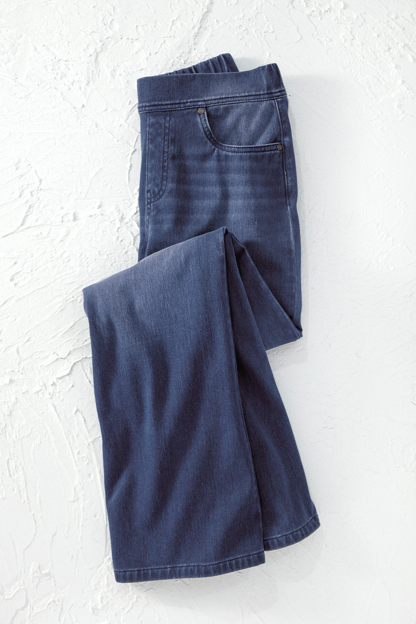LightTouch Knit Denim Wide-Leg Jeans - Coldwater Creek