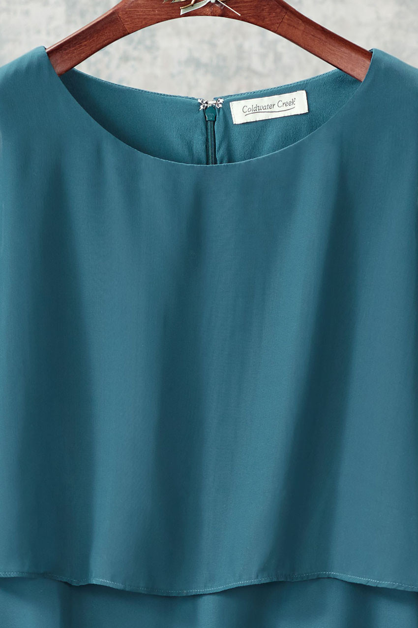 Charisma Chiffon Capelet Dress - Coldwater Creek