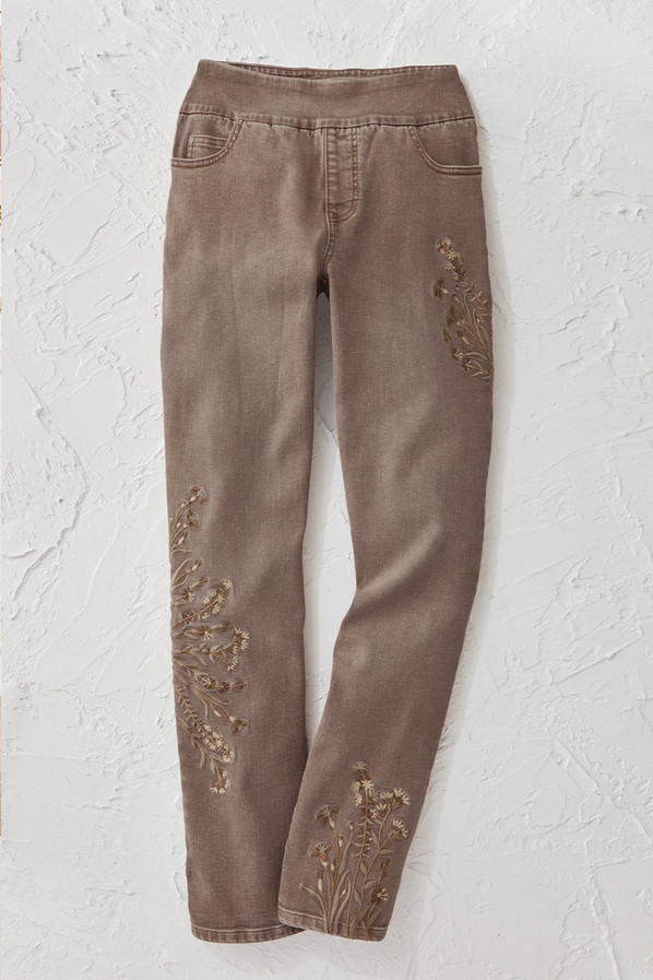 Vintage Days Embroidered Jeans - Coldwater Creek