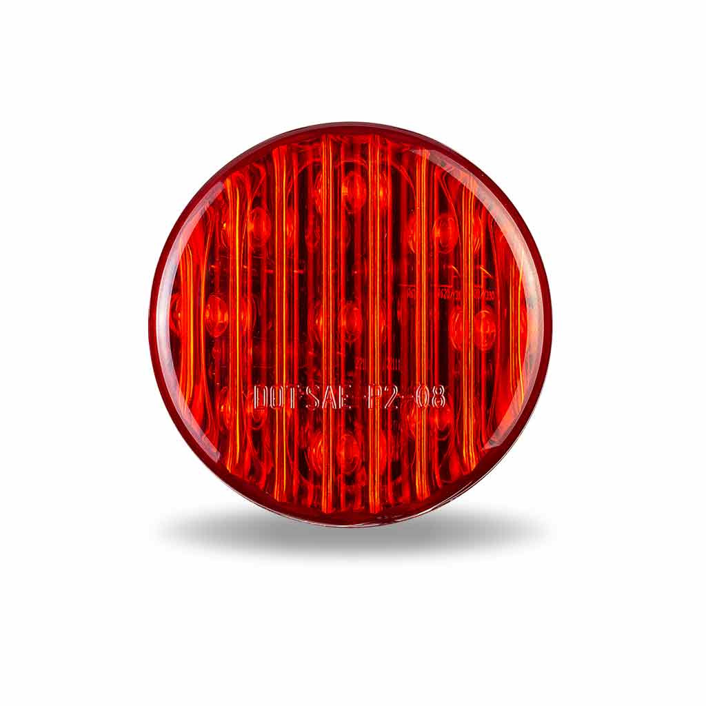 2" Red Clearance Marker Round LED Light - 9 Diodes