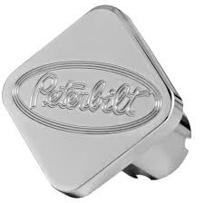 Peterbilt Logo Square Knob - New Exit 299 Chrome Shop