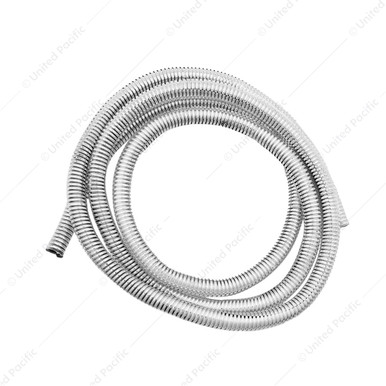 72" Long Chrome Wire Loom - 3/8" Diameter