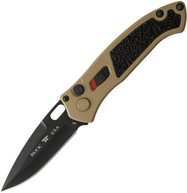 Buck 898 Impact AUTO Folding Knife - 3.125" S30V Black Cerakote Drop ...