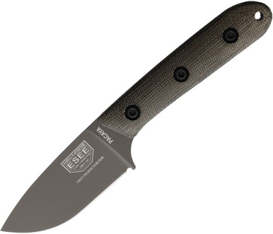 ESEE Knives Pacaya Fixed Blade Knife - 3" CPM-3V Olive Cerakote Drop ...