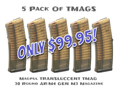 Magpul TMAG 30 Round AR/M4 GEN M3 Magazine - Olive Drab Translucent Polymer