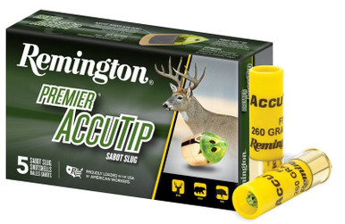 Remington Ammunition Accutip Sabot Slug 20 Gauge 260 Grain - 5 Shells ...