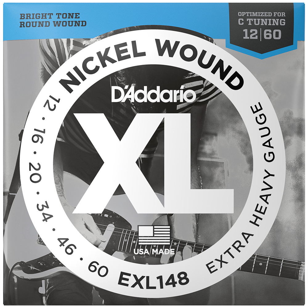 D'Addario EXL Nickel Round Wound Electric Guitar Strings EXL145 Heavy 12-54