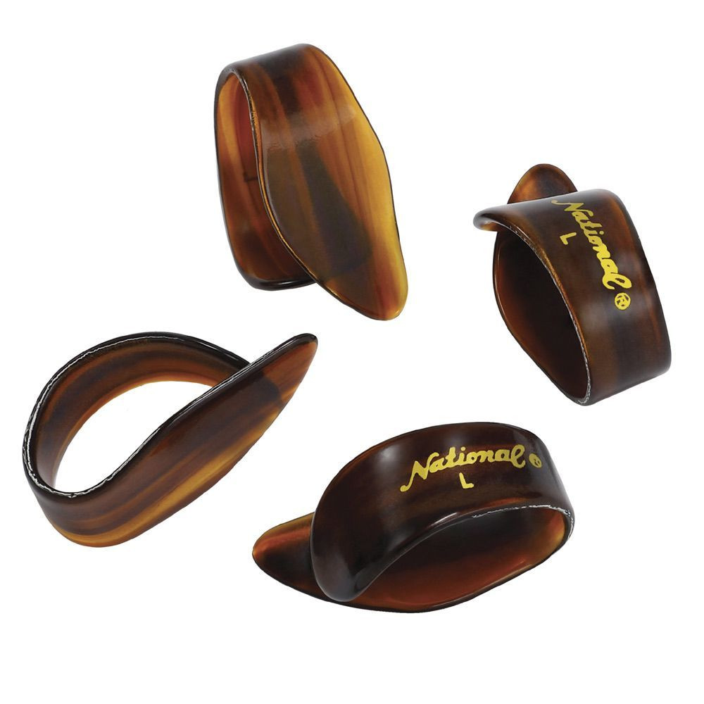 D'Addario National Tortoise Shell Thumb Picks Large 4 Pack