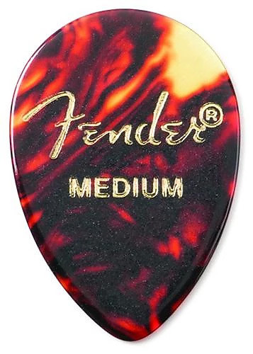 Fender 358 Shape Classic Celluloid Teardrop Guitar Picks 358-700 Shell ...