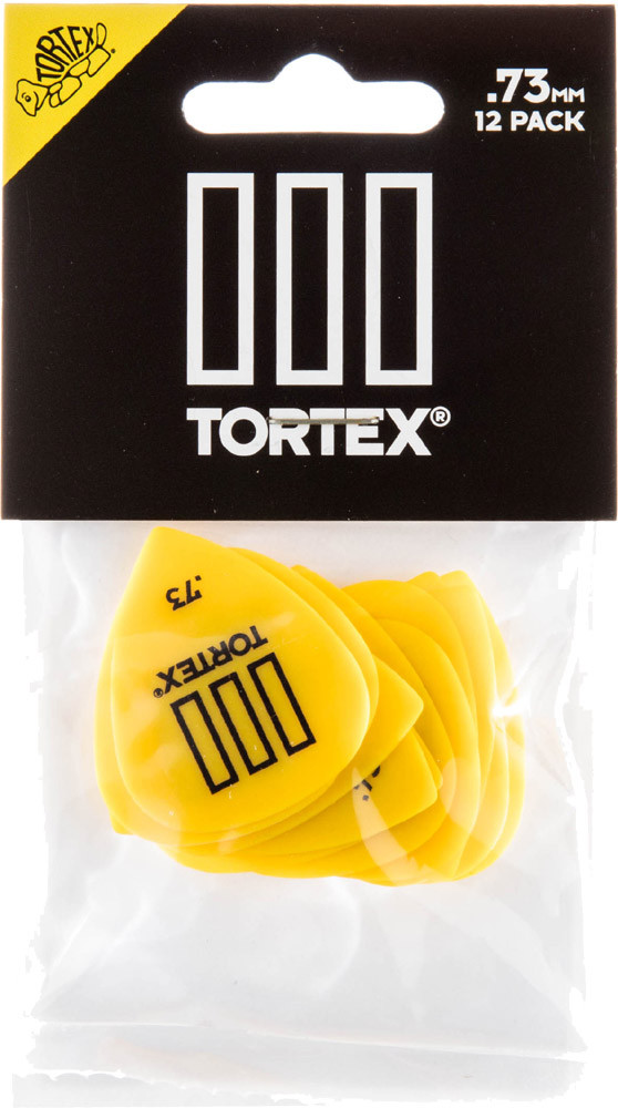 Dunlop Tortex TIII Guitar Picks 462 Yellow .73mm 12 Pack