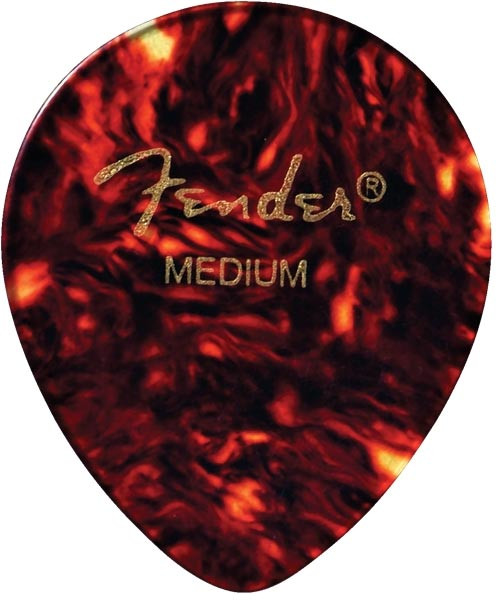 Fender 354 Shape Classic Celluloid Picks, Medium Teardrop 354-800 Shell ...