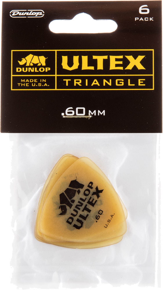 Dunlop Ultex Rounded Triangle Guitar Picks 426 Ultex Tri .60mm 6 Pack
