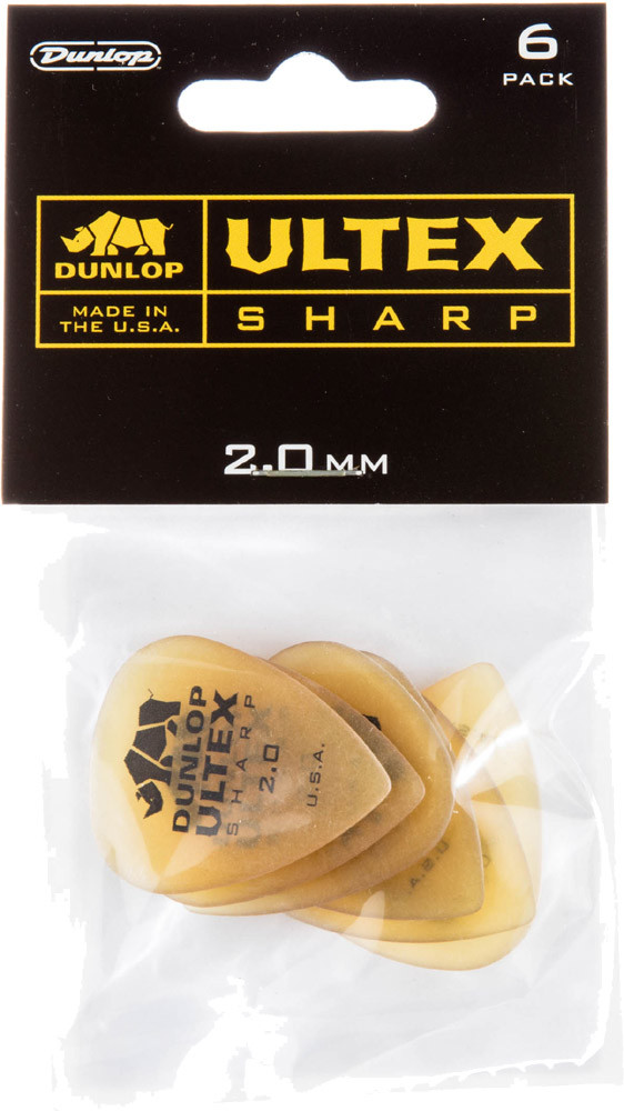 Dunlop Ultex Sharp Guitar Picks 433 Ultex Sharp .73 mm 6 Pack