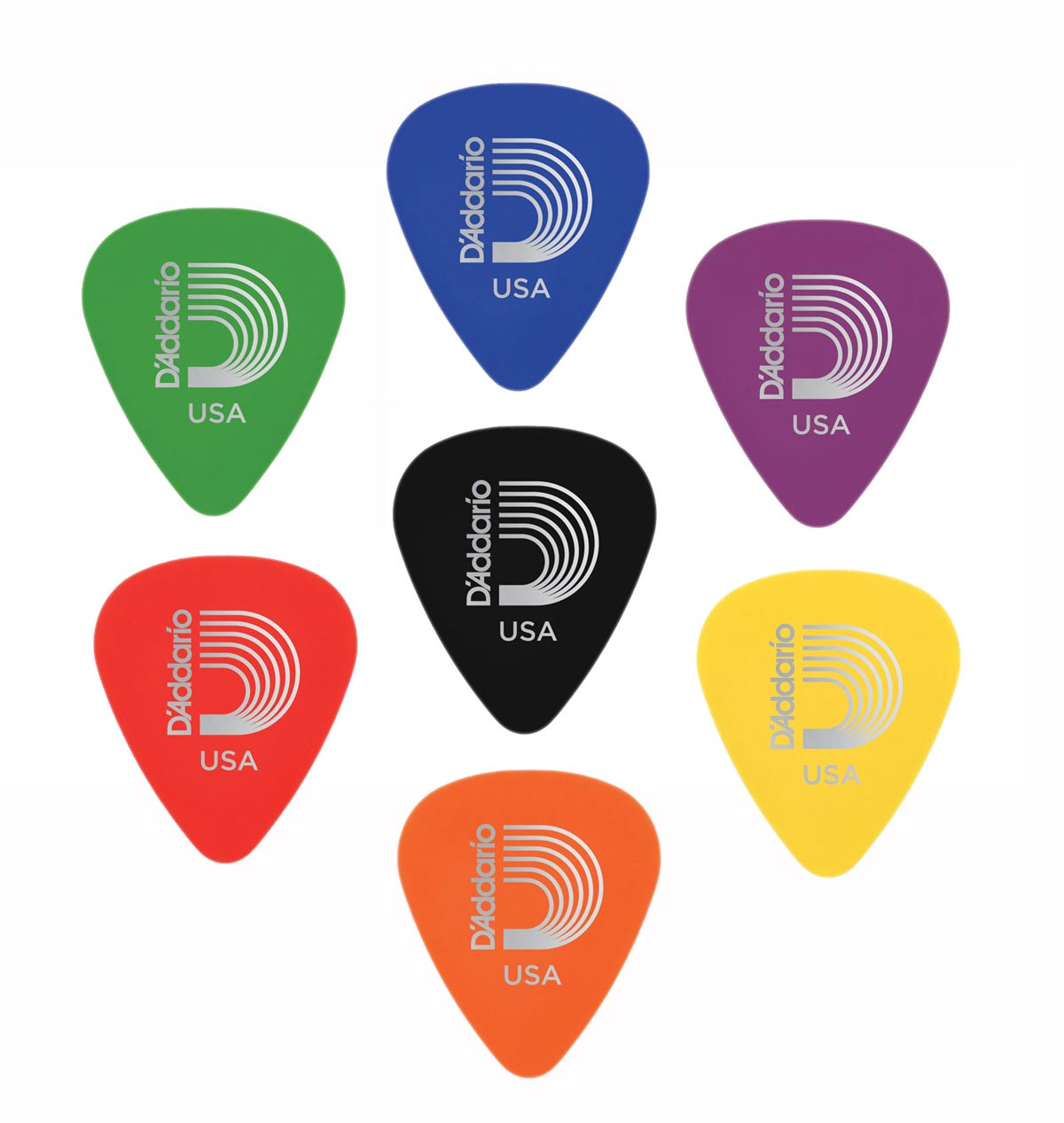 D'Addario Duralin Standard Guitar Picks - 10 Pack 1DOR2-10 Orange Light ...