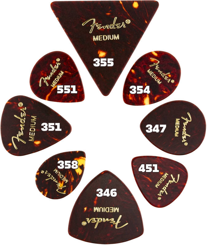 Fender Pick Shapes - Strings and Beyond